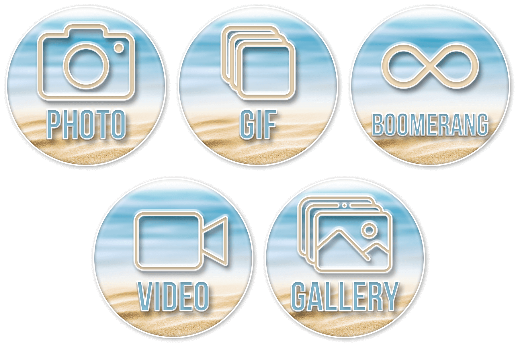 Beach Sittin' Buttons - BespokeBooth